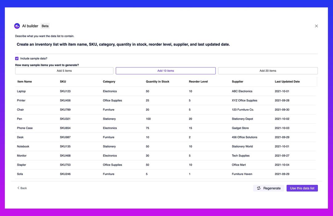 Create business applications with AI | Yeeflow AI Builder